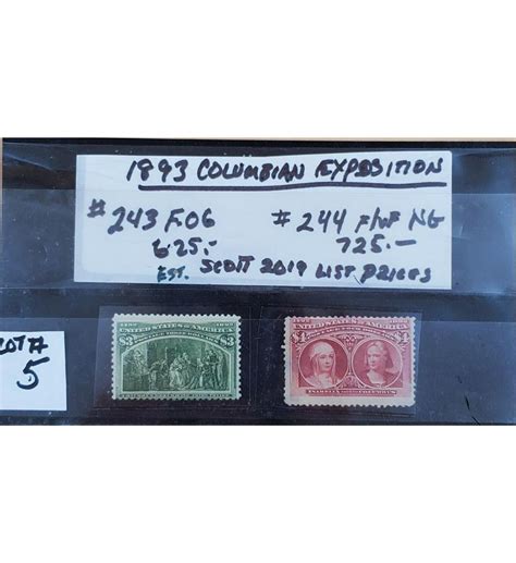 Columbian Exposition Issue 1892 93 High Face Value Dec 10 2022