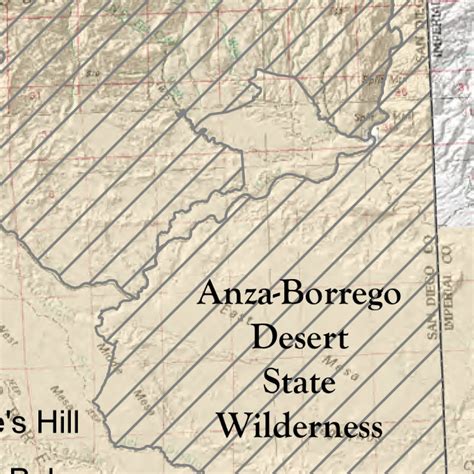 Anza Borrego Desert State Park Southern Overland Trail Map By Avenza