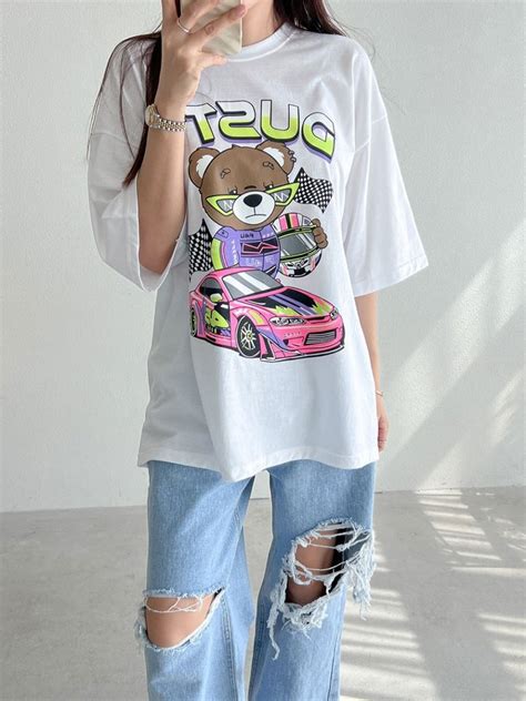 레이싱 곰 티셔츠 세컨웨어