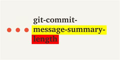 Git Commit Message Summary Length Oletsdev