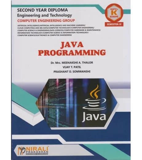Nirali Java Programming Msbte ‘k Scheme Diploma Sem 4 Computer It