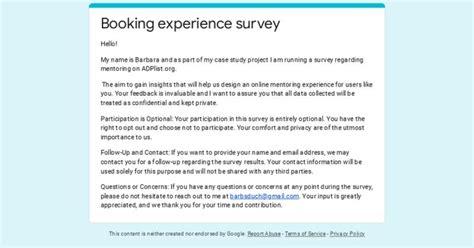 Booking Experience Survey Gintarė Venzlauskaitė Phd