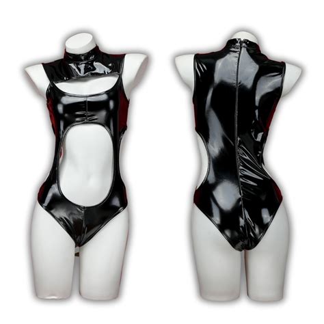 Sexy Black Latex Bodysuit Lingerie Femzai®
