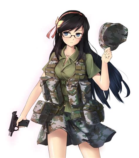 Аниме девушки в военной форме фото и картинки Abrakadabra Fun
