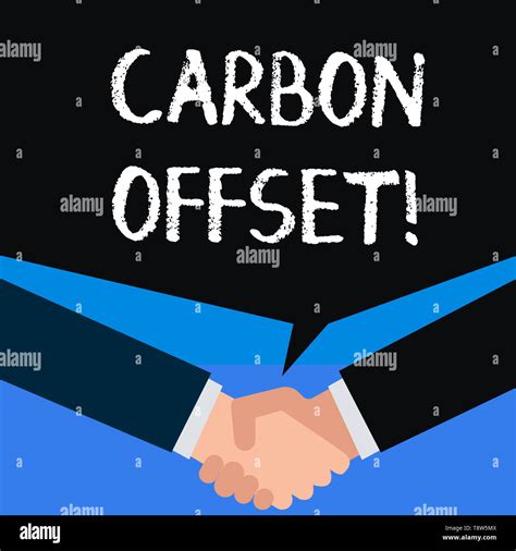 Writing Note Showing Carbon Offset Business Concept For Reduction In Emissions Of Carbon