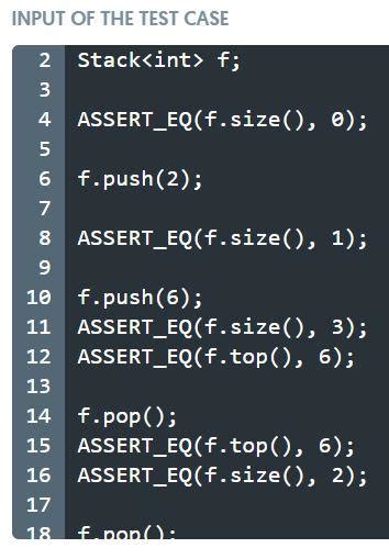 Solved Write A Templated C Class `stack` That Behaves Like