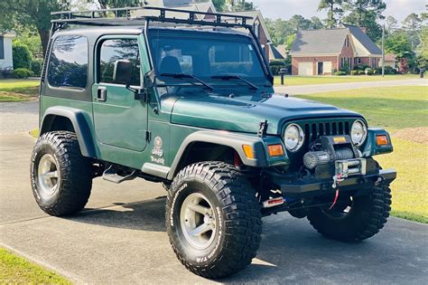 Modified 35k Mile 2000 Jeep Wrangler Sport 5 Speed For Sale On Bat