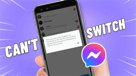 How To Fix Switch Account Problem On Facebook Messenger Youtube