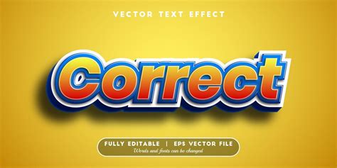 Premium Vector Correct Text Effect With Editable Font Style