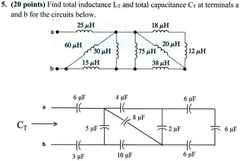 Solved Find The Total Inductance And Total Capacitance At Terminals A And B For The Circuits