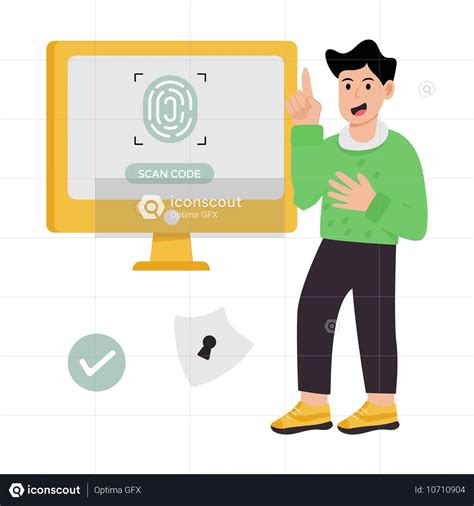 Man Showing Fingerprint Scanning Animation Free Download Business Animations Iconscout