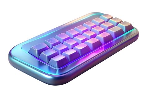 Futuristic Holographic Keyboard On Floating Surface Emitting Soft
