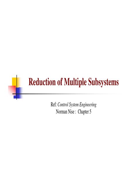 Reduction Of Multiple Subsystems Pdf Control Theory Cognitive Science