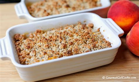 Gourmet Girl Cooks Easy Peach Crisp Grain Free And No Sugar Added