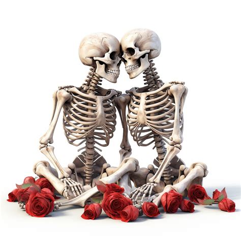 Download Ai Generated Couple Skeletons Royalty Free Stock