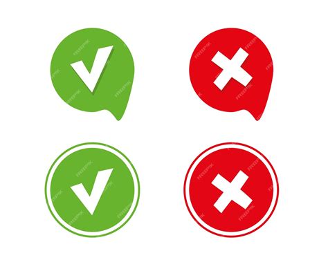 Premium Vector Cross And Check Mark Symbol Icon