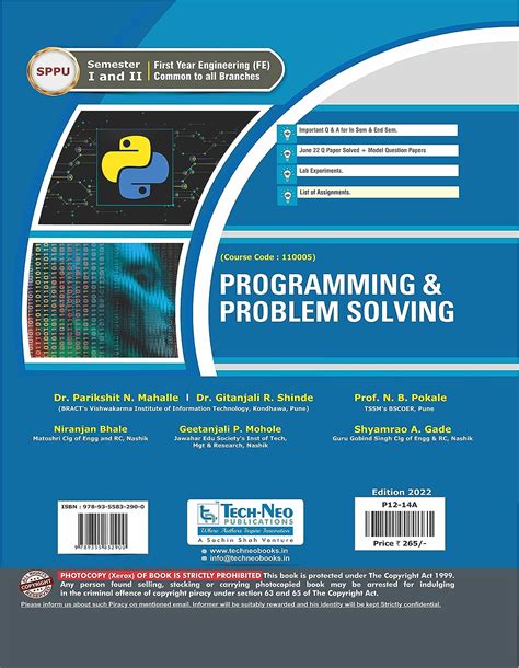 buy programming and problem solving for sppu sem 1 and 2 f e