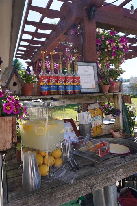 Cocktail Hour At A Garden Party Summer Outdoor Cocktail Party Set Up