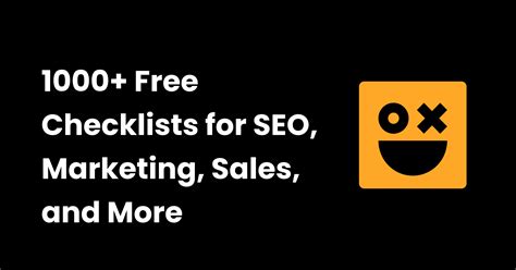 1000 Free Checklists For Seo Marketing Sales And More Checklist Gg