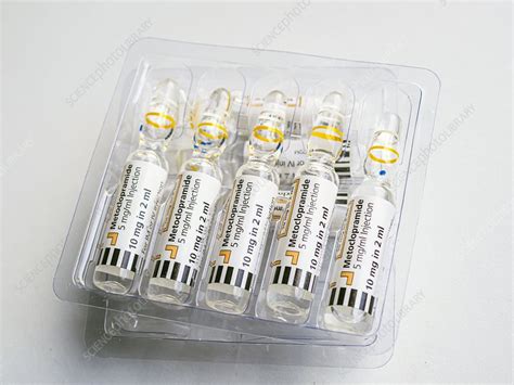 Metoclopramide Vials For Injection Stock Image C053 0633 Science