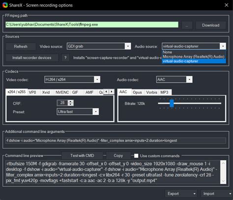 Feature Request Combine Audio Source For Screen Recording · Issue 5517 · Sharexsharex · Github