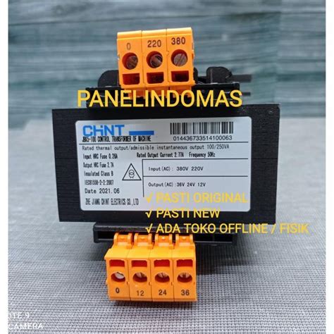 Jual Trans Former Chint Transformer Trafo Step Down 100va In 380v 220v Out 36v 24v 12v Shopee