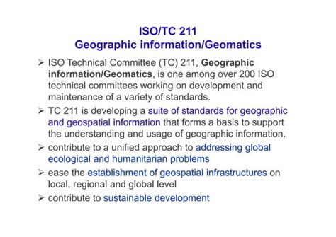 Isotc 211 Geodetic Reference Frame And Coordinate System Standards Pdf