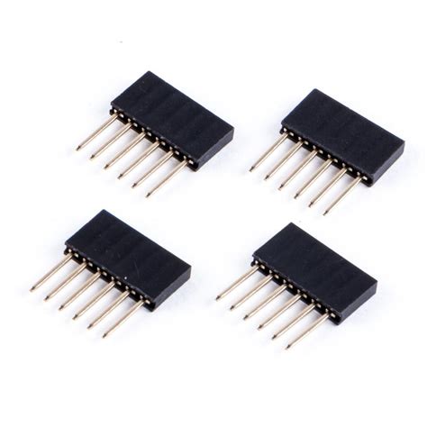 Arduino Stackable Header 6 Pin 4pk Robotshop