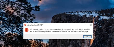 Troubleshooting “the File Does Not Have An App Associated With It