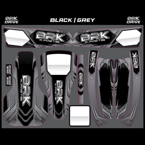 Drive Sticker Kit Black Brk Karts