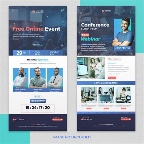 premium vector business live webinar email template