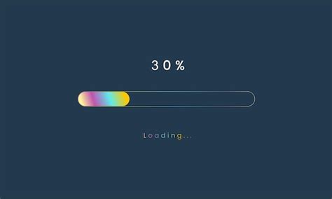 Premium Vector 30 Percent Rainbow Loading Bar Upload User Interface Colorful Futuristic