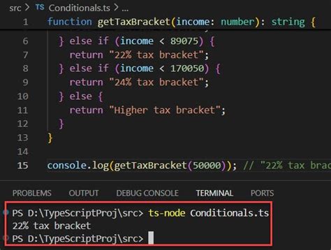 Typescript If Else Conditional Logic