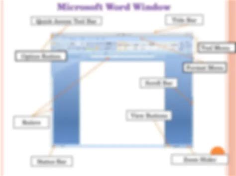 Introduction To Ms Word Lecture Notes Computer Applications Docsity