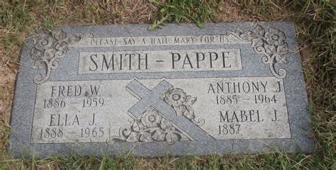 Anthony Joseph Pappe 1885 1964 Mémorial Find A Grave