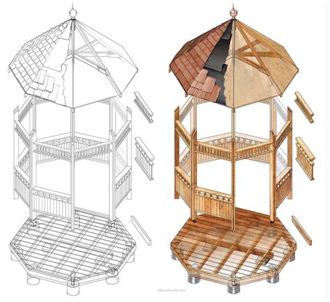 Technical Illustration Beau And Alan Daniels Gazebo