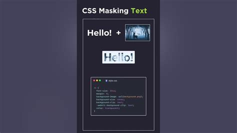 Text Masking In Css☝️ Youtube