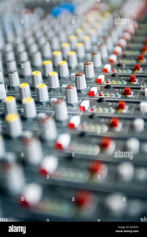 Volume And Fade Controls On A Sound System Stock Photo Alamy