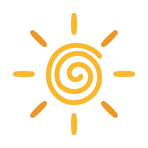 Free Vector Sun Doodle Style