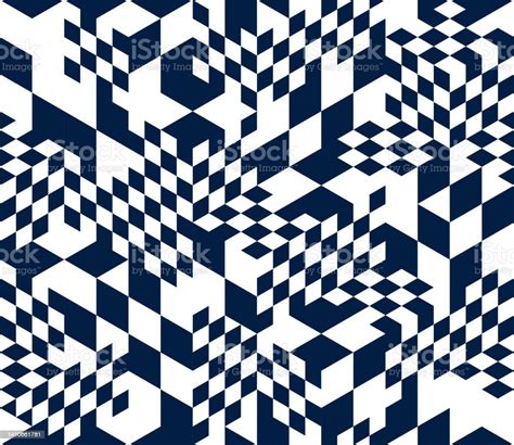 원활한 아이소메트릭 마름모 와 삼각형 기하학적 패턴 3d 큐브 벡터 타일링 배경 건축 및 건설 벽지 디자인 체크 패턴에 대한 스톡 벡터 아트 및 기타 이미지 Istock