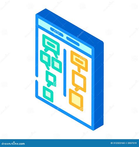 Affinity Diagram Ux Ui Design Isometric Icon Vector Illustration Stock