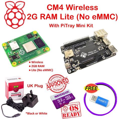 Raspberry Pi CM4 Wireless 2G RAM Lite No EMMC And Kits