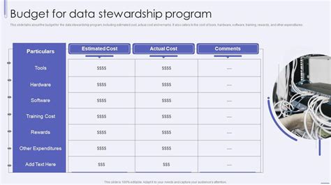 Budget For Data Stewardship Program Ppt Model Background Image Ppt Example