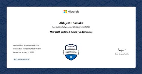 Azure Microsoftcertification Cloudcomputing Azurefundamentals… Abhijeet Thamake 10 Comments