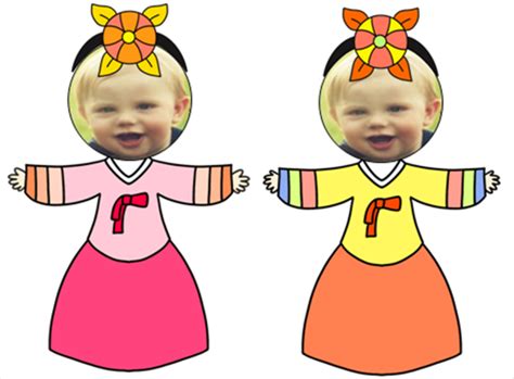 [영유아수업자료]추석행사자료 한복색칠공부 얼굴합성한복도안 네이버 블로그