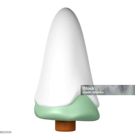 눈과 크리스마스 트리의 3d 그림입니다 휴일 요소 격리 렌더링 추상 상록수 전나무 벽지 새해 복 많이 받으세요 장식 휴일 새해와 크리스마스 축하 12월에 대한 스톡 사진 및