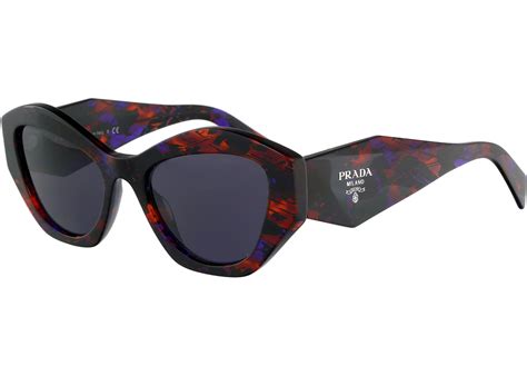 Prada Cateye Sunglasses Red 0pr 07ys 06v6o253 In Acetate With Silver