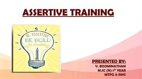 Assertive Training Boo Pptx