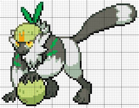 Passimian Pokemon Pixel Art Pattern Pokemon Cross Stitch Pixel Art