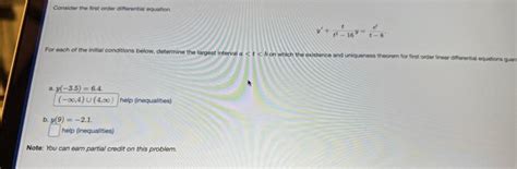 Solved Connigler The First Orslor Differential Equarion 로